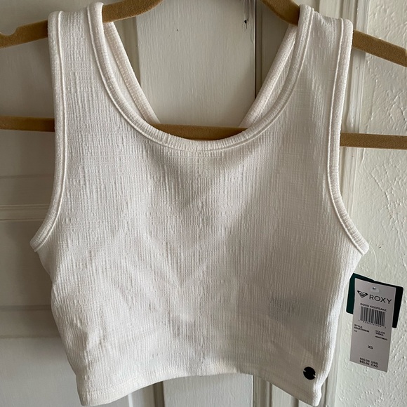 Roxy | Tops | Roxy Crop Top With Wrap Back Partial Open Back | Poshmark